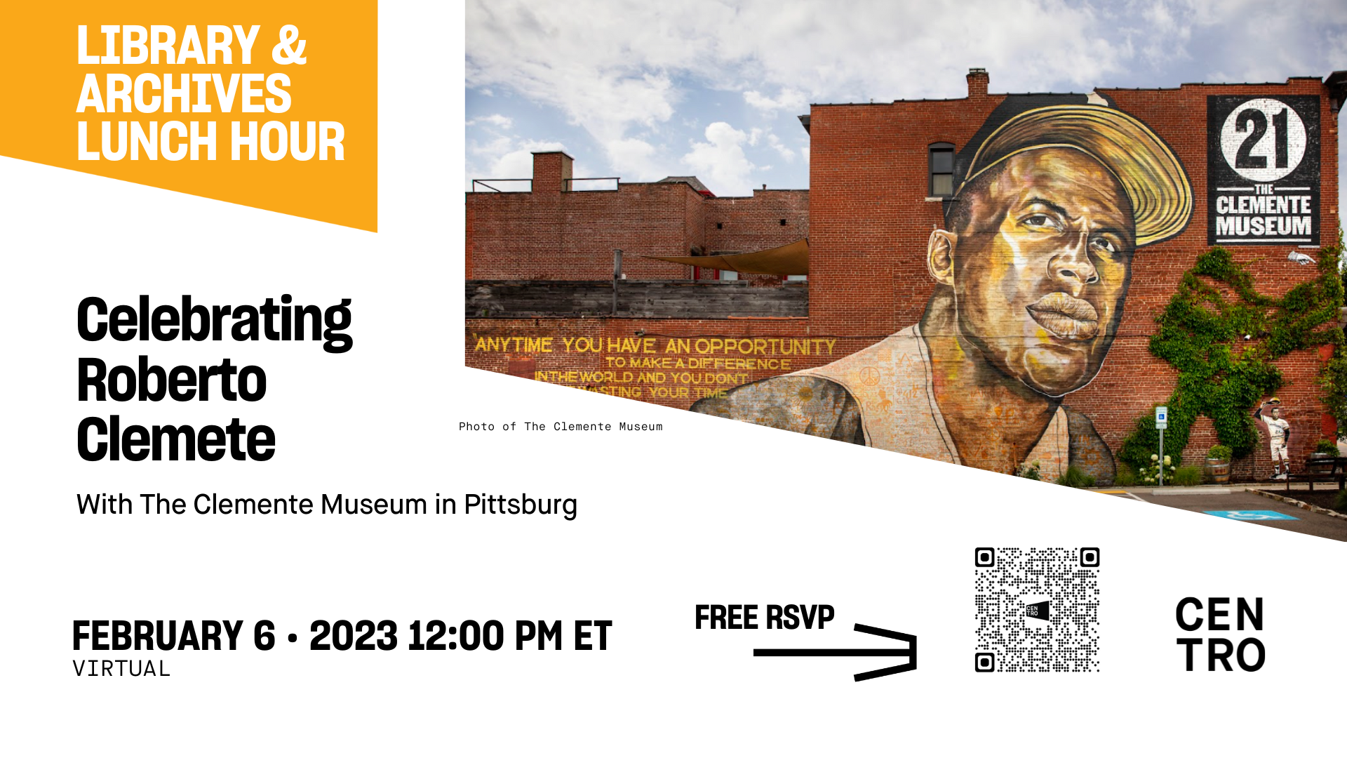 Library & Archives Lunch Hour: Celebrating Roberto Clemente | Manhattan ...