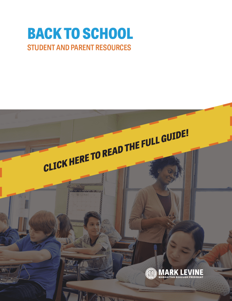 MBPO Back to School Guide | Manhattan Borough President