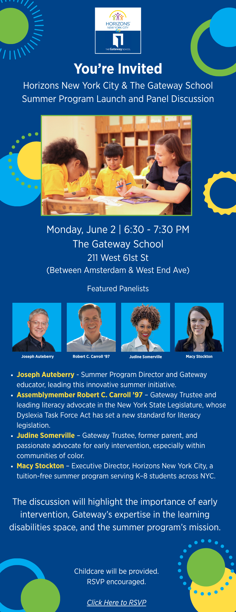 Horizons New York City & The Gateway School Summer Program Launch and ...